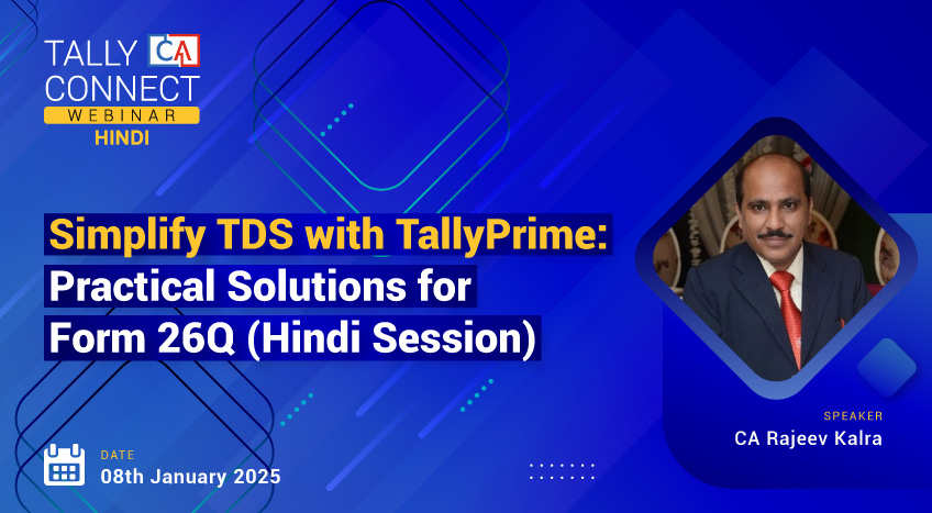 Simplify TDS with TallyPrime: Practical Solutions for Form 26Q (Hindi ...